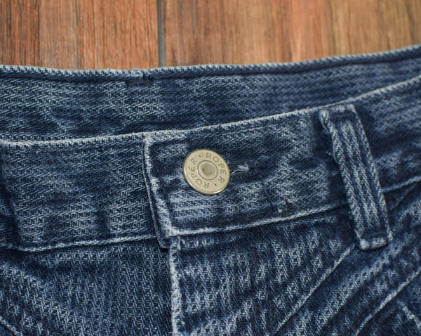 Vintage 80's Blue Striped ROPER High Waisted Pocketless Back Jeans ...